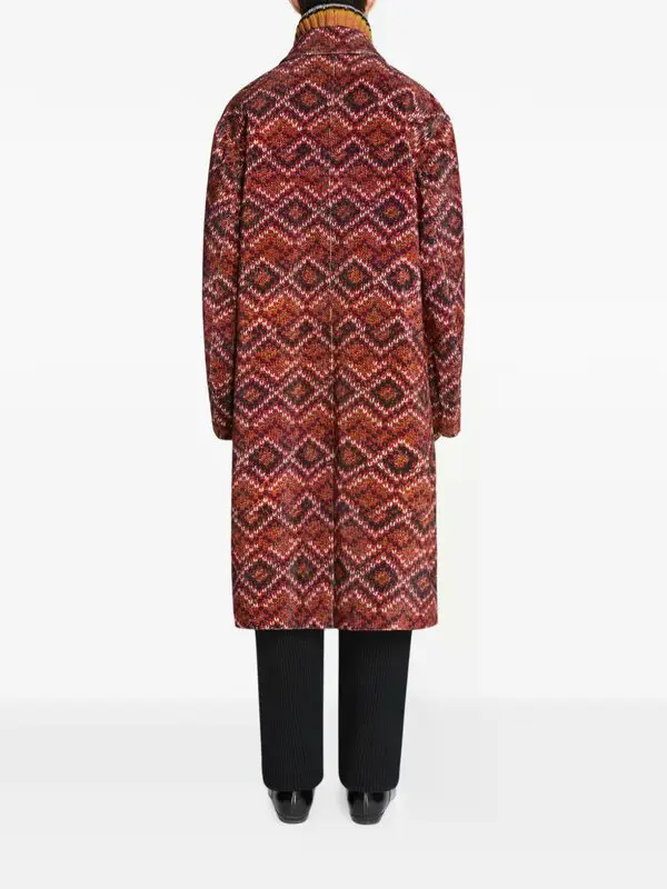 Dries Van Noten Printed Corduroy Mac Coat