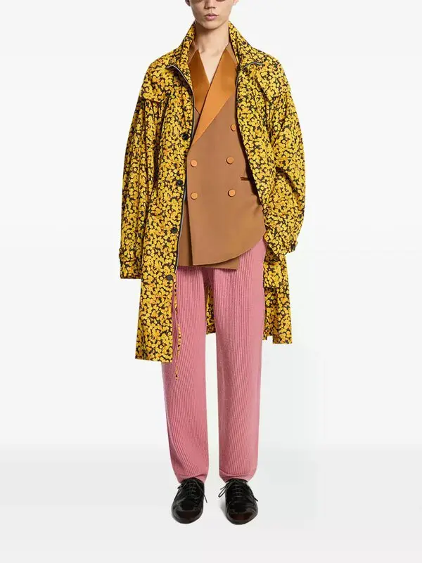 Dries Van Noten Oversized Hooded Parka With Flora Print