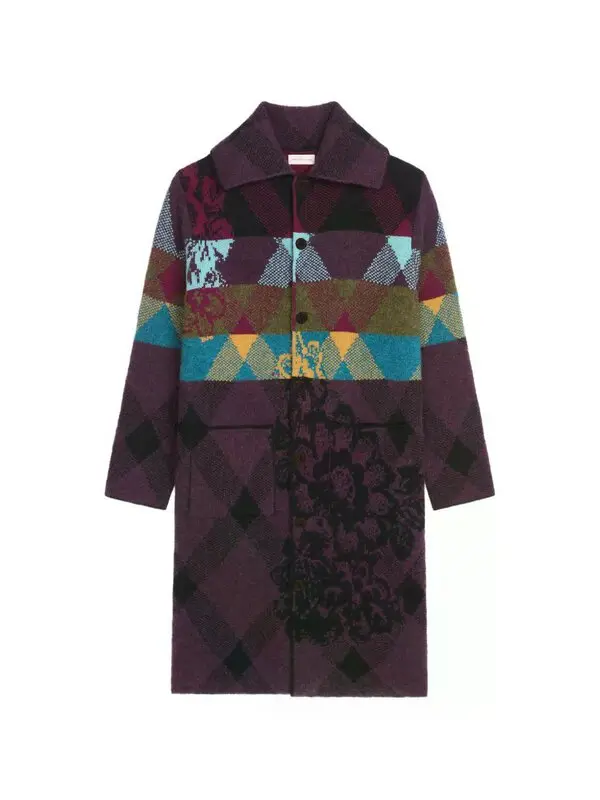 Dries Van Noten Patchwork Wool Cardigan