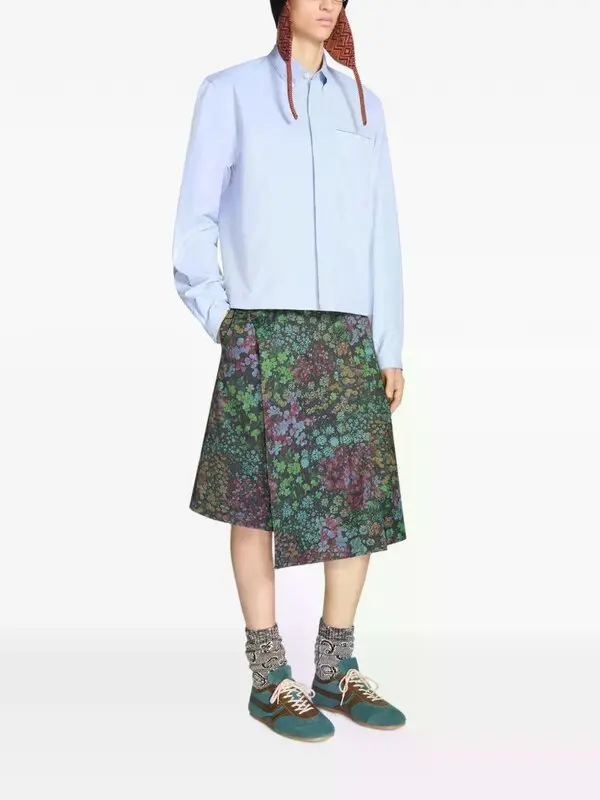 Dries Van Noten Cropped Cotton Shirt