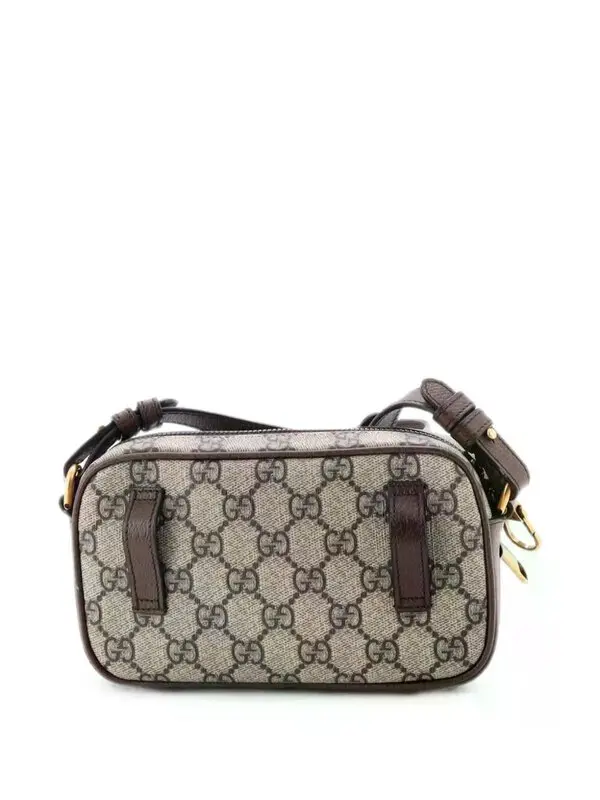 Gucci Ophidia Front Pocket Convertible Belt Bag Gg Coated Canvas With Leather Mini Shoulder Bag - Brown