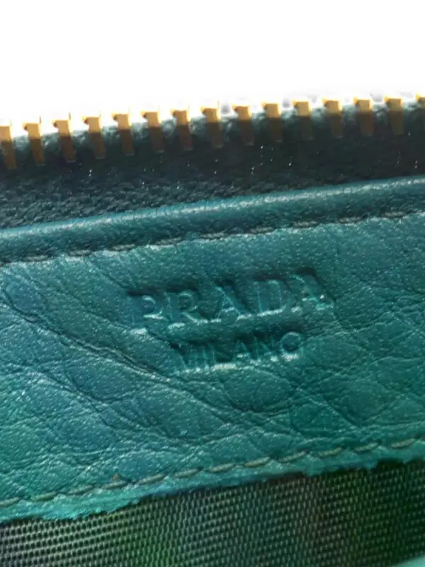 Prada 2010s Metal Logo L-shaped Wallet