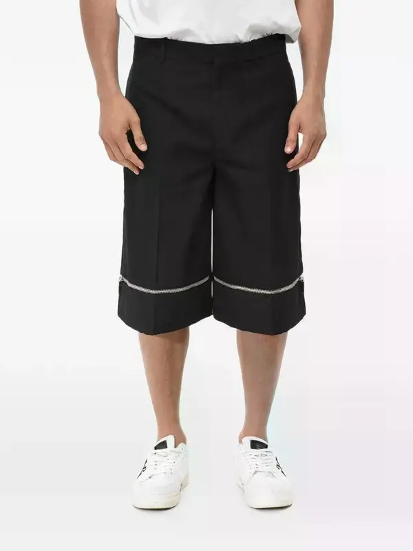 Off-White Zip-detail Wool Shorts