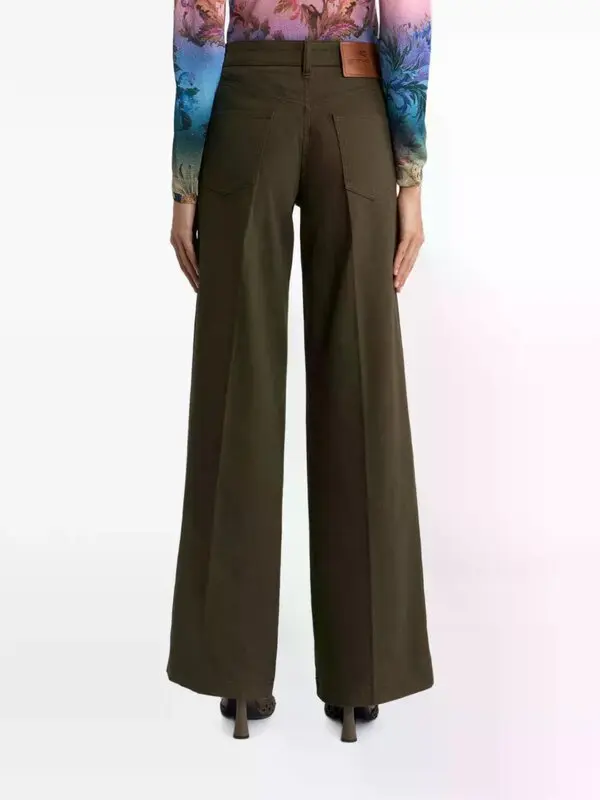 Etro Wide-leg Stretch-cotton Denim Jeans