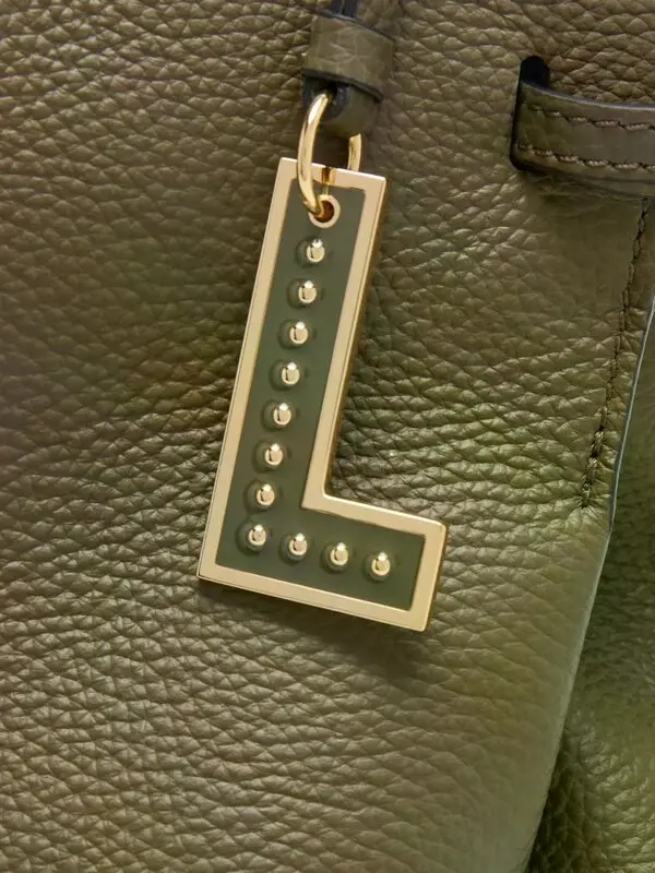 LANCEL Swann Grained Leather Tote Bag