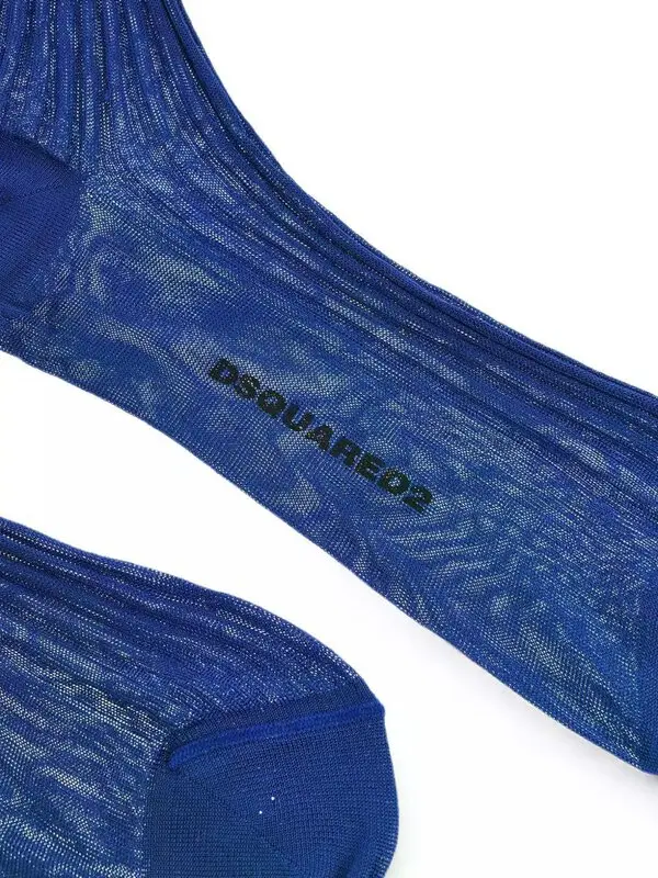 Dsquared2 Ribbed-knit Striped Socks