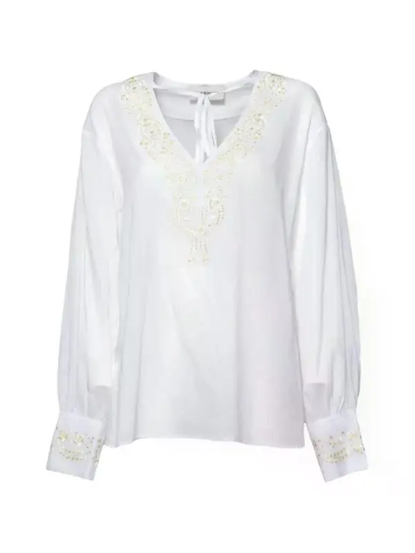 ROOM 52 Embellished V-neck Blouse