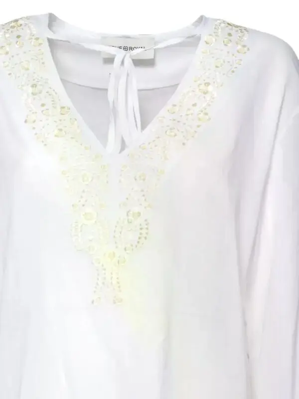 ROOM 52 Embellished V-neck Blouse