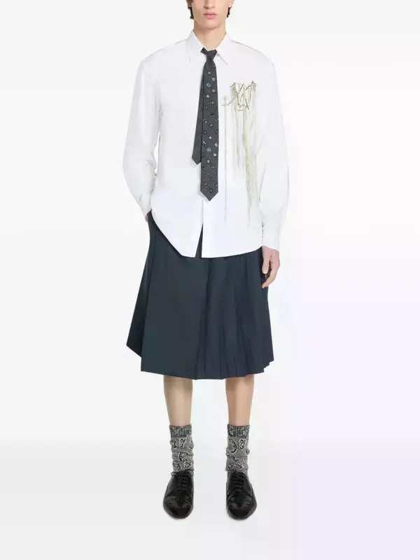 Dries Van Noten Embroidered Cotton Shirt