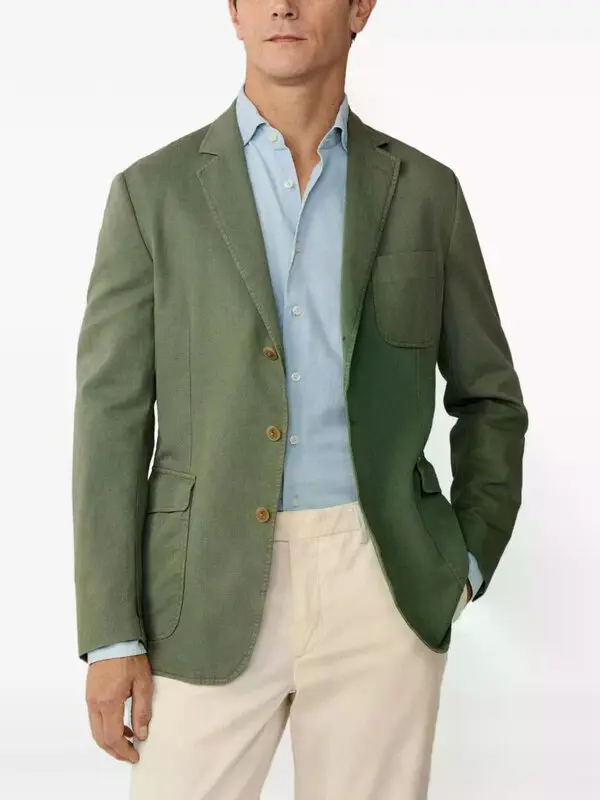 HACKETT LONDON Single-breasted Patch-pocket Blazer