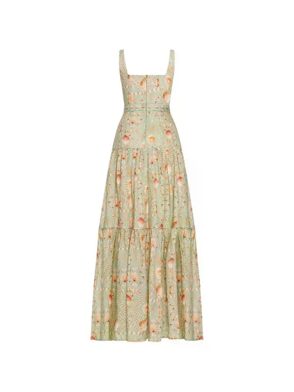 Agua Bendita Seashell Print Maxi Dress