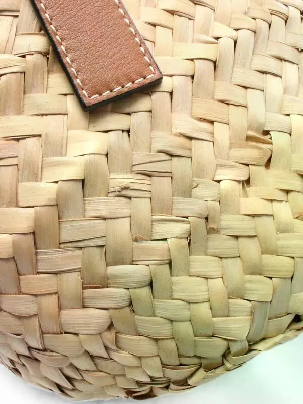 Loewe Smiley World Raffia Basket Bag