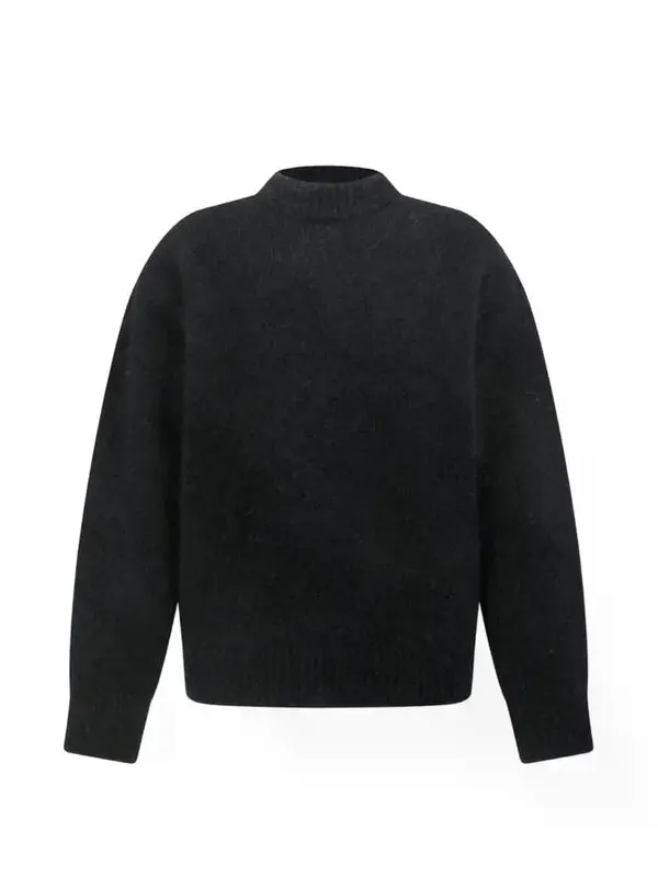 AMOMENTO Brushed Mock-neck Sweater - Black
