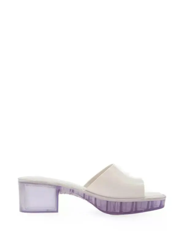 Melissa Translucent Block-heel Sandals - White