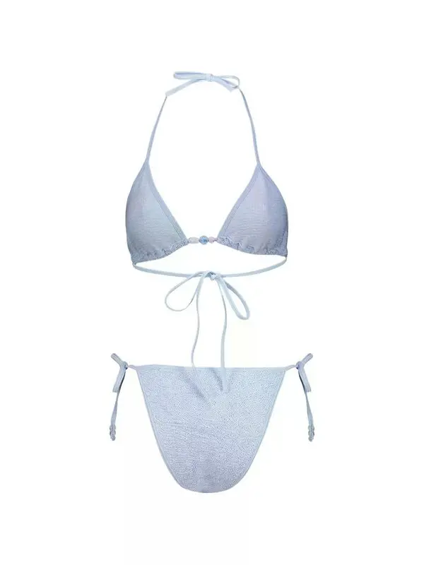 Hunza G Gina Beaded Crinkle Bikini