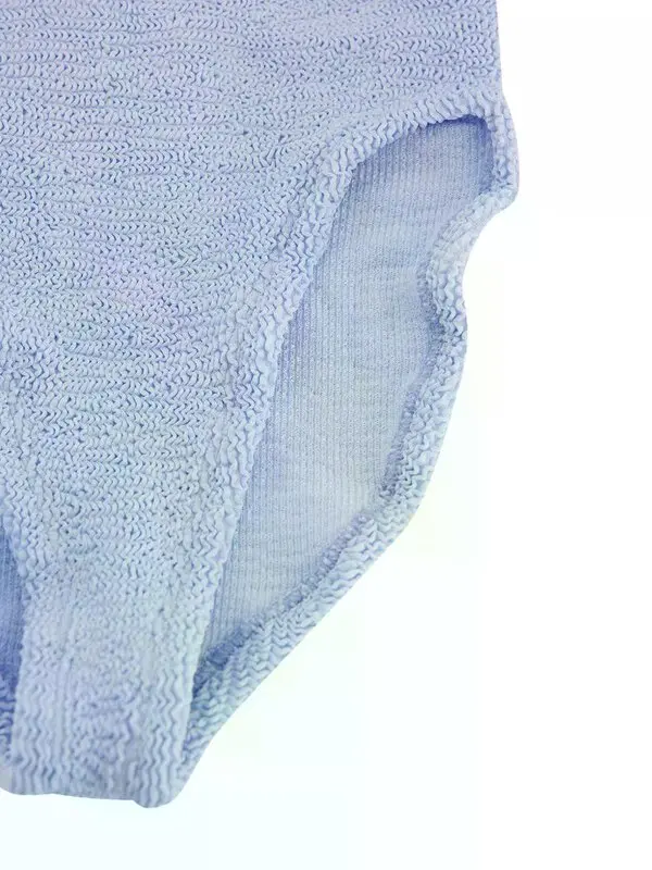 Hunza G Square Neck Crinkle-effect Swimsuit