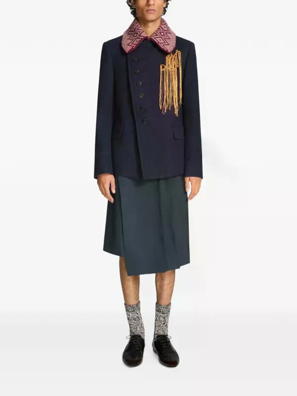 Dries Van Noten Jacquard Wool Collar