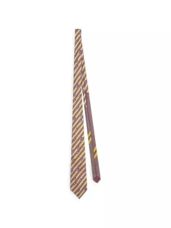 Dries Van Noten Printed Silk Tie