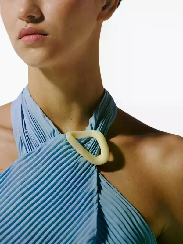BAOBAB Pleated Halterneck Top - Blue