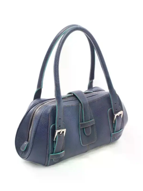 Loewe Buckled Leather Handbag - Blue