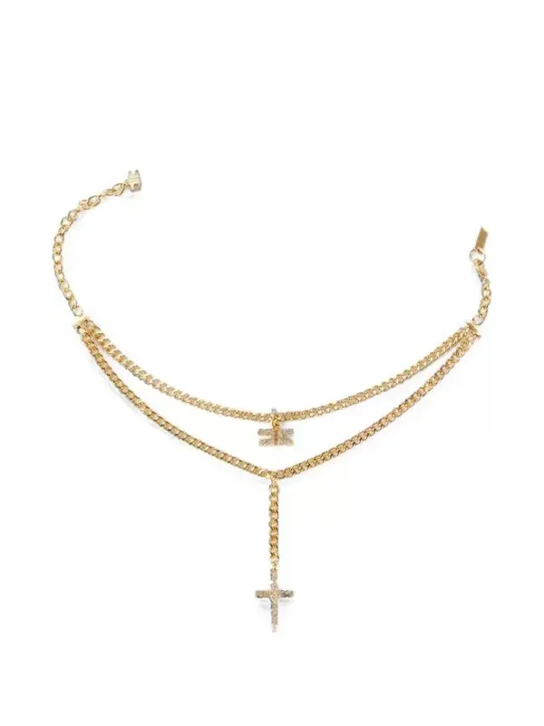 Elisabetta Franchi Double-strand Chain Anklet With Charms