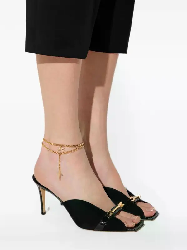 Elisabetta Franchi Double-strand Chain Anklet With Charms
