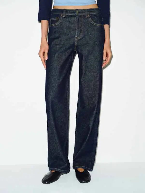 REFORMATION Miles Stretch Mid Rise Straight Leg Jeans
