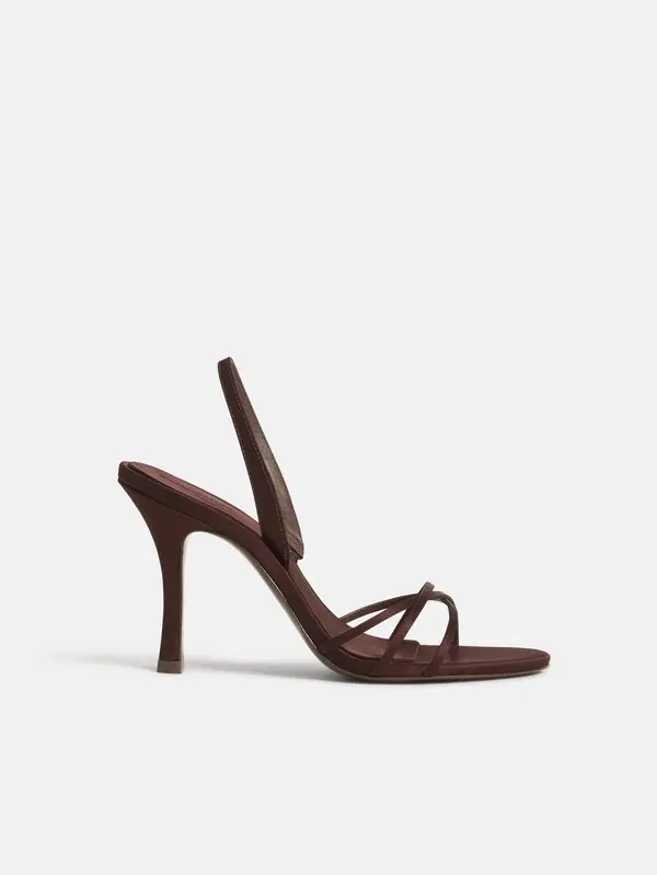 REFORMATION Nash Heeled Sandal - Brown