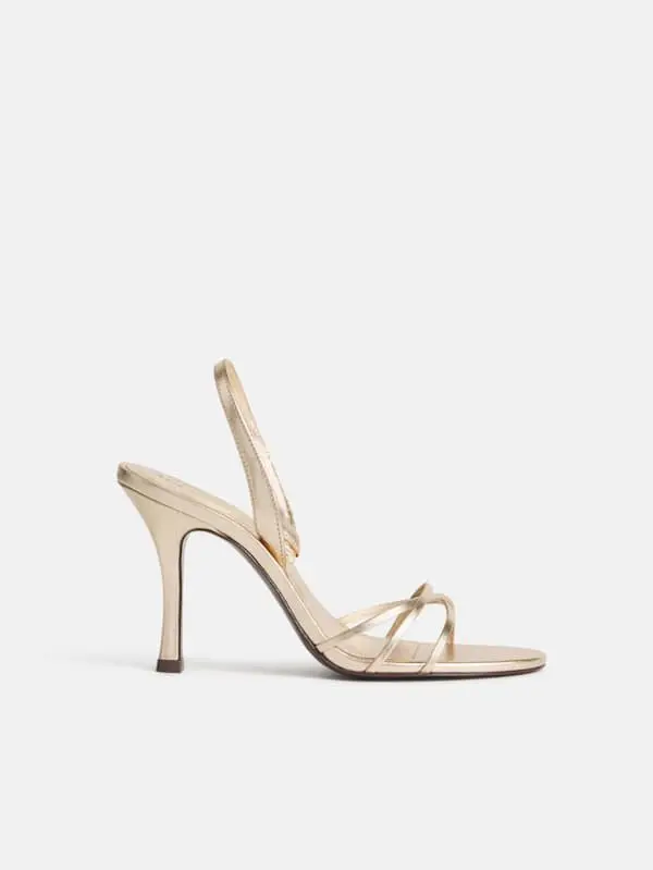 REFORMATION Nash Heeled Sandal Leather