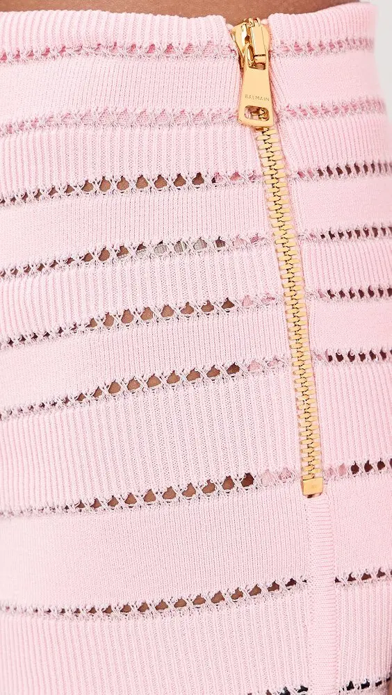 Balmain Flechage Knit Mini Skirt