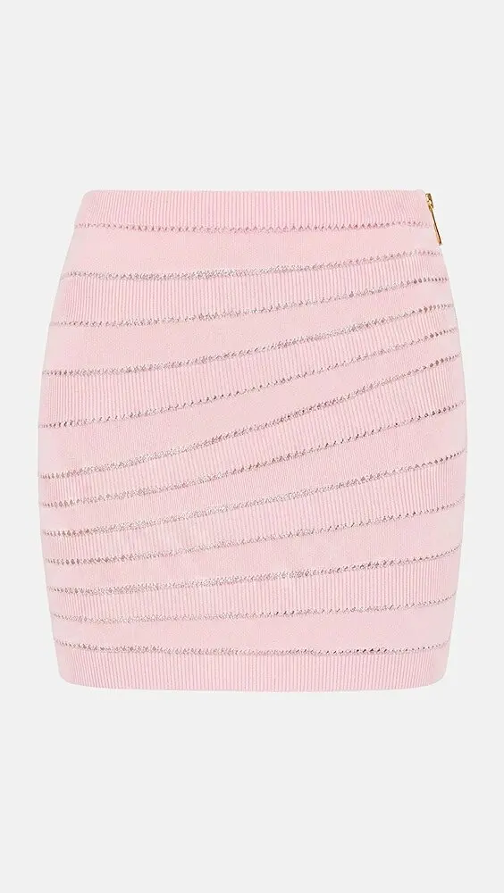 Balmain Flechage Knit Mini Skirt