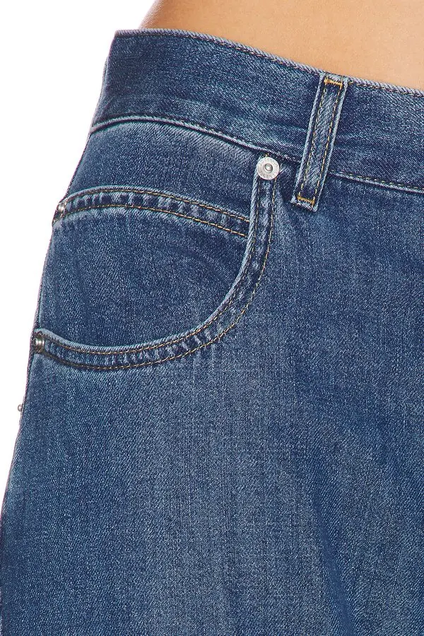 Bottega Veneta High Waisted Bootcut Leg - Mid Blue
