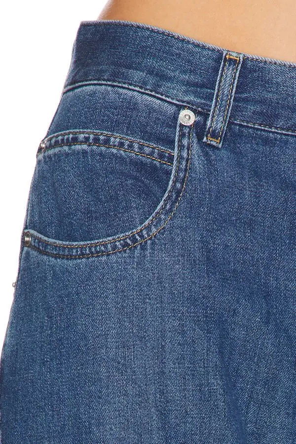 Bottega Veneta High Waisted Bootcut Leg - Mid Blue