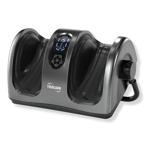 TISSCARE Shiatsu Foot Massager With Heat, Deep Kneading Massage & Adjustable Calf Support