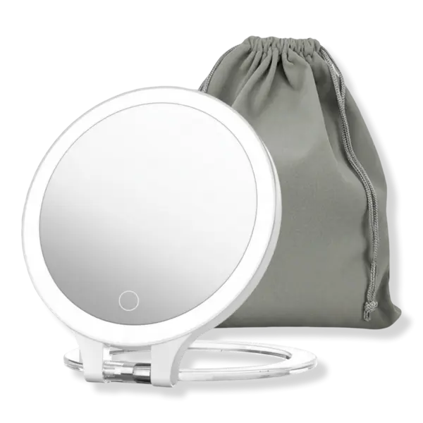 FASCINATE Rechargeable Lighted Makeup Mirror With Travel Bag