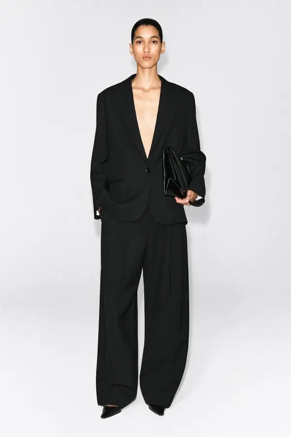 Cos Twill Single-breasted Blazer - Black
