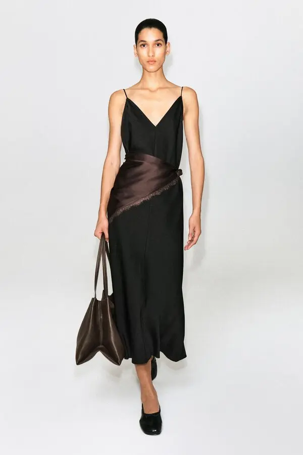 Cos Lace-trimmed Satin Headscarf