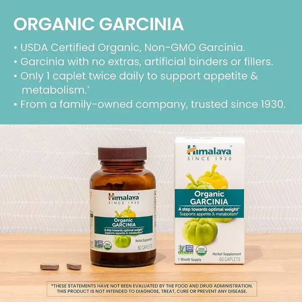 HIMALAYA WELLNESS Organic Garcinia 60 Caplets