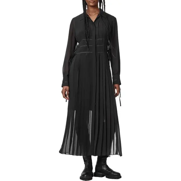 ALLSAINTS Kass Shirtdress - Black