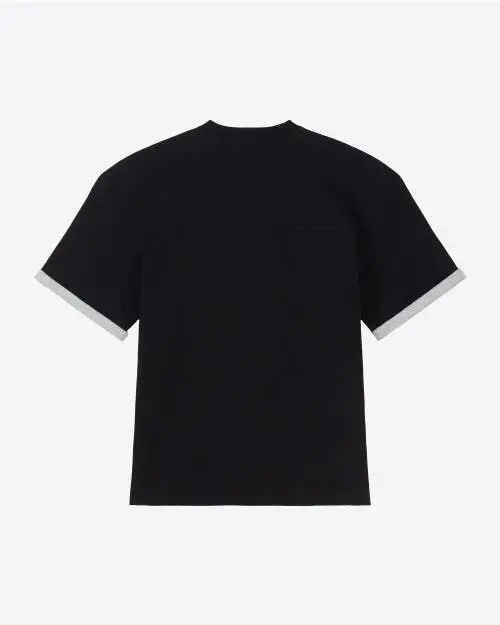 LE PERE Double Sleeve Tommy Tee - Black