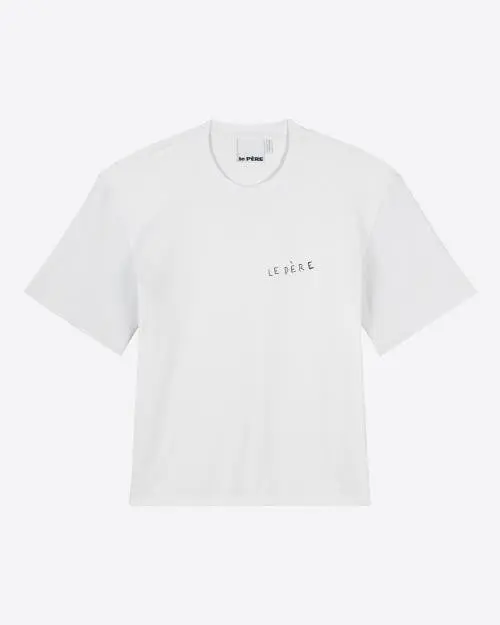 LE PERE Double Sleeve Tommy Tee - White