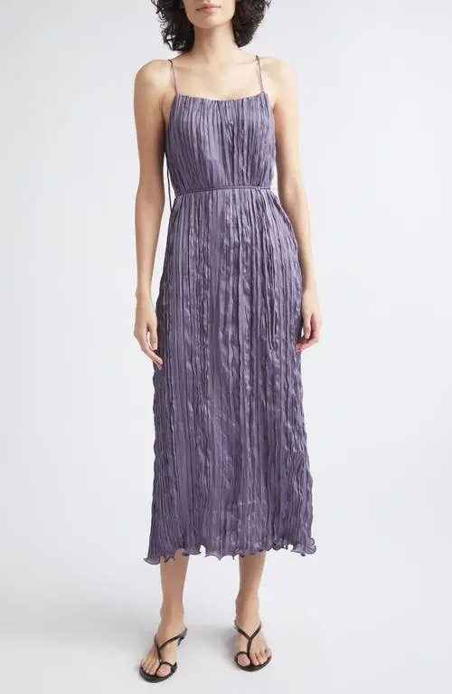 Posse Esme Plissé Midi Slipdress