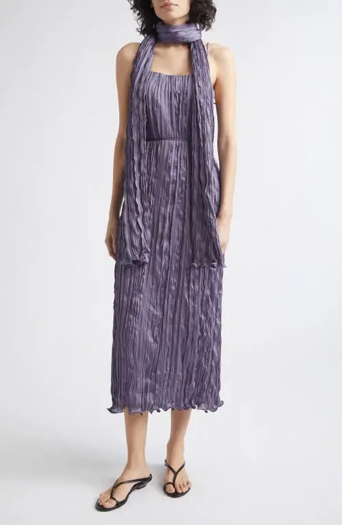 Posse Esme Plissé Midi Slipdress