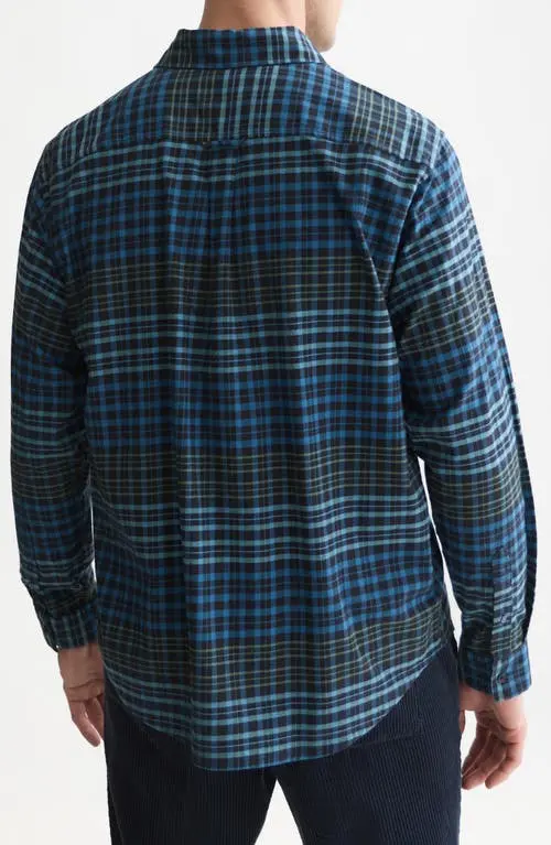 Scotch & Soda Relaxed Fit Checked Flannel Shirt - Meteorite Check