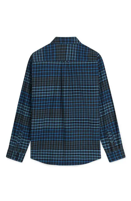Scotch & Soda Relaxed Fit Checked Flannel Shirt - Meteorite Check