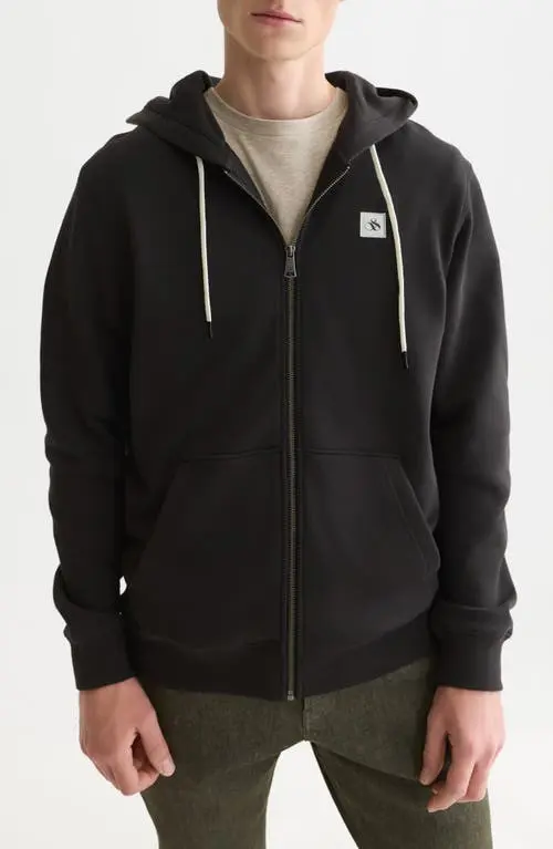 Scotch & Soda Logo Badge Full Zip Hoodie - Meteorite