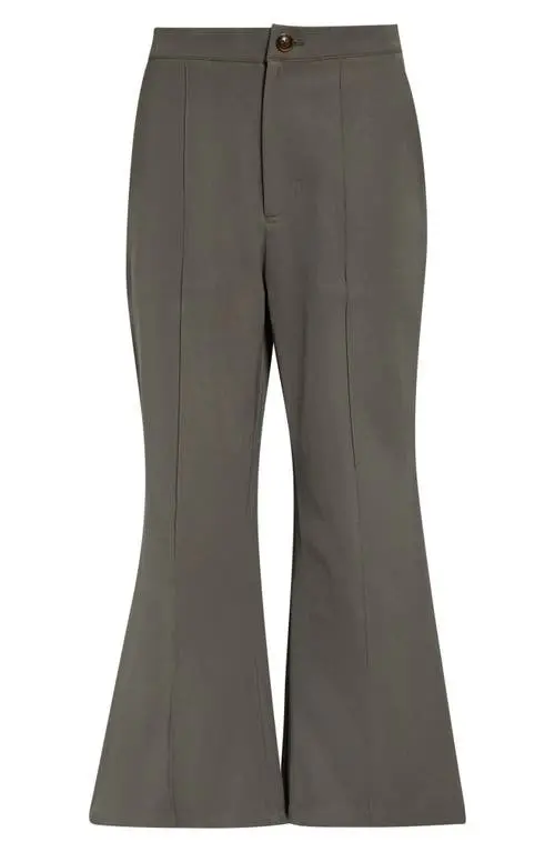 ZANKOV Pintuck Crop Flare Pants
