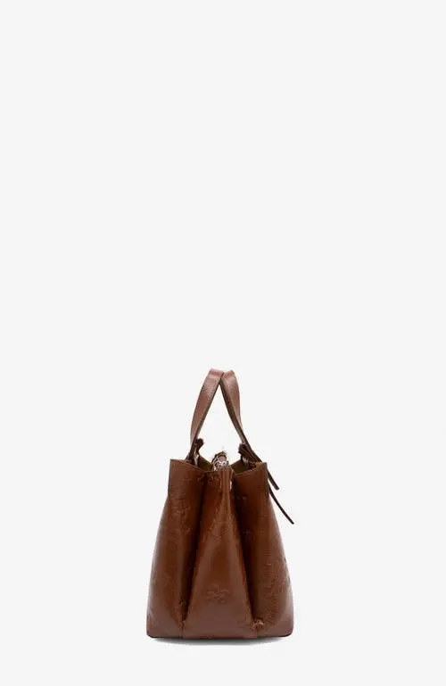 CAVALINHO Cavalo Lusitano 490 Embossed Leather Handbag - Camel Brown