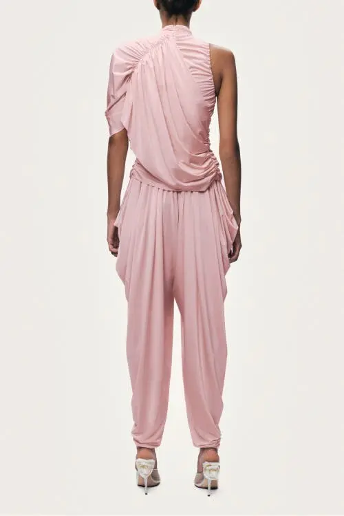 NOCTURNE Draped Elastic Waist Harem Trousers