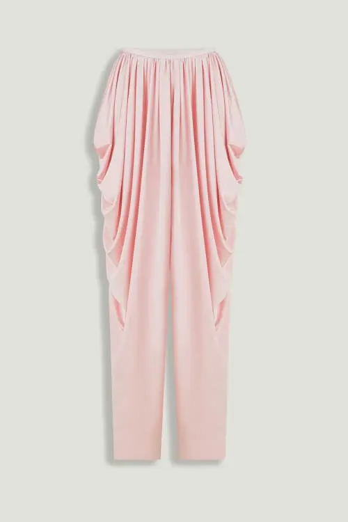 NOCTURNE Draped Elastic Waist Harem Trousers